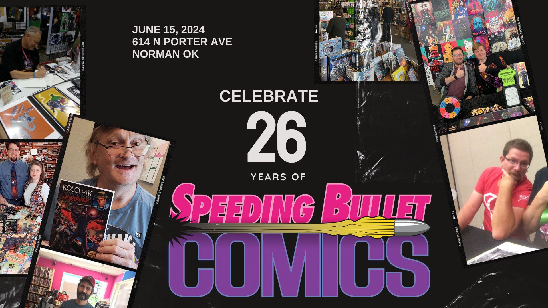 Speeding Bullet Comics to celebrate 26 years – Matthew L Price